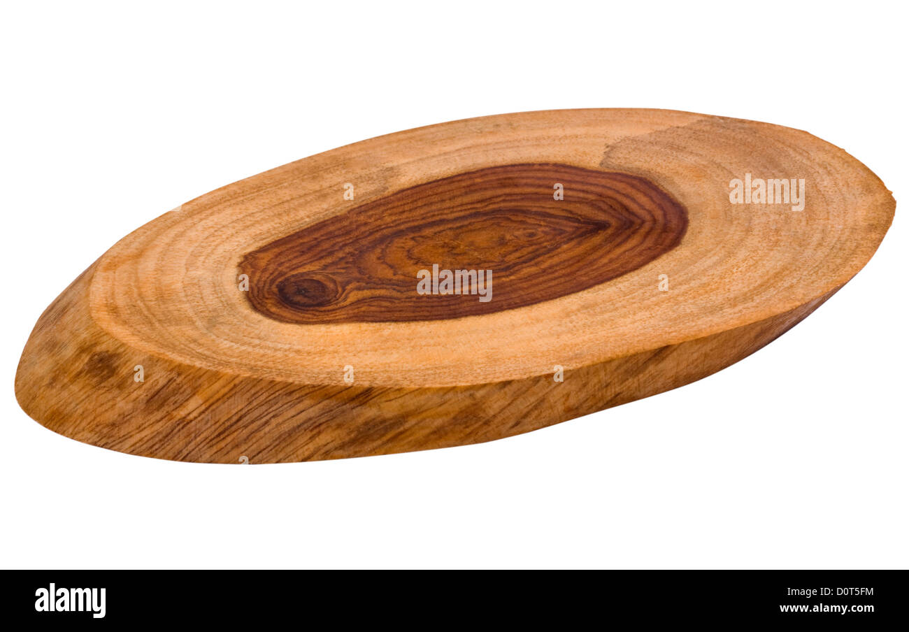 Close-up of a wooden oval disk Stock Photo - Alamy