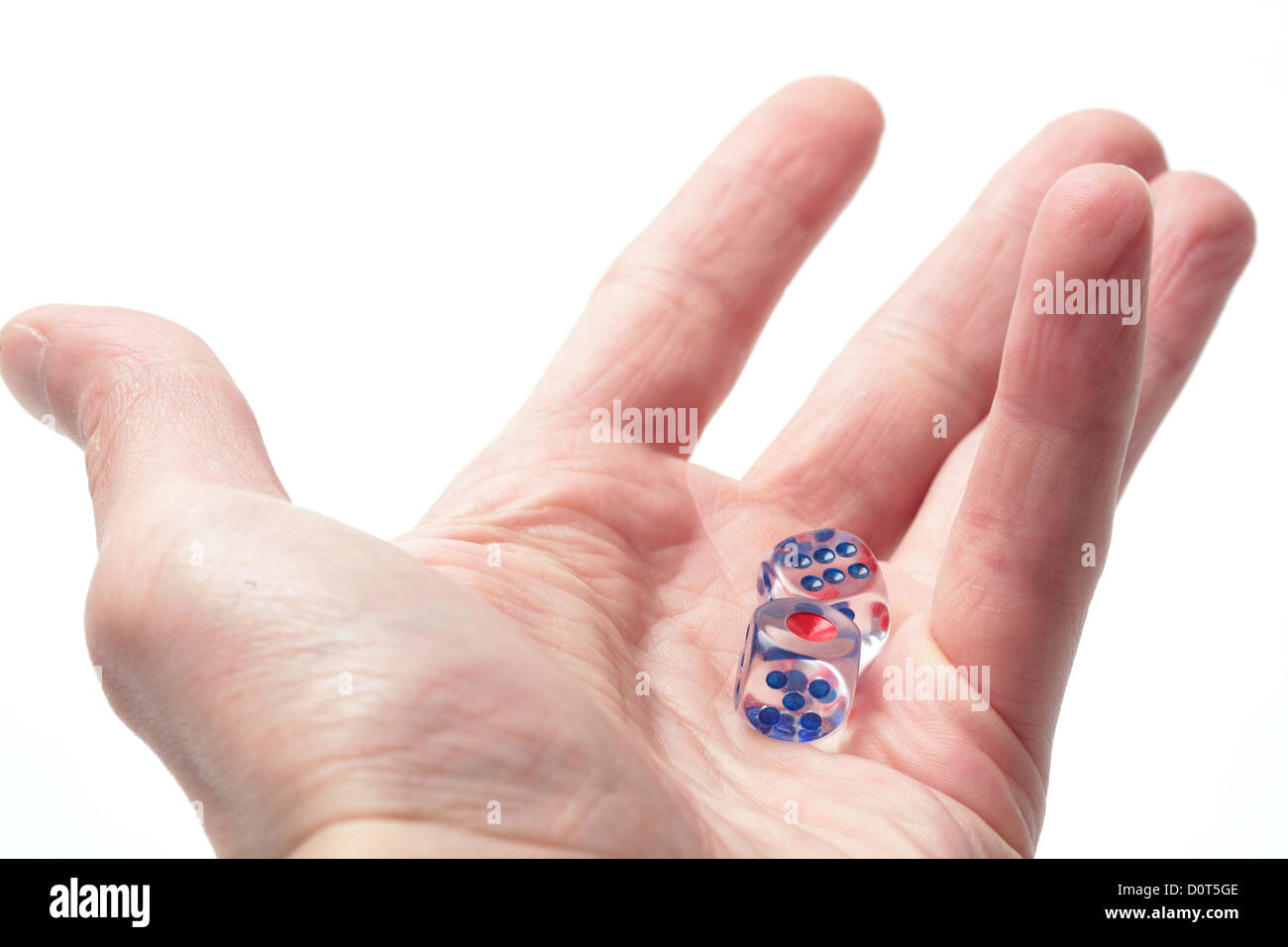 Hand with Cube Stock Photo - Alamy