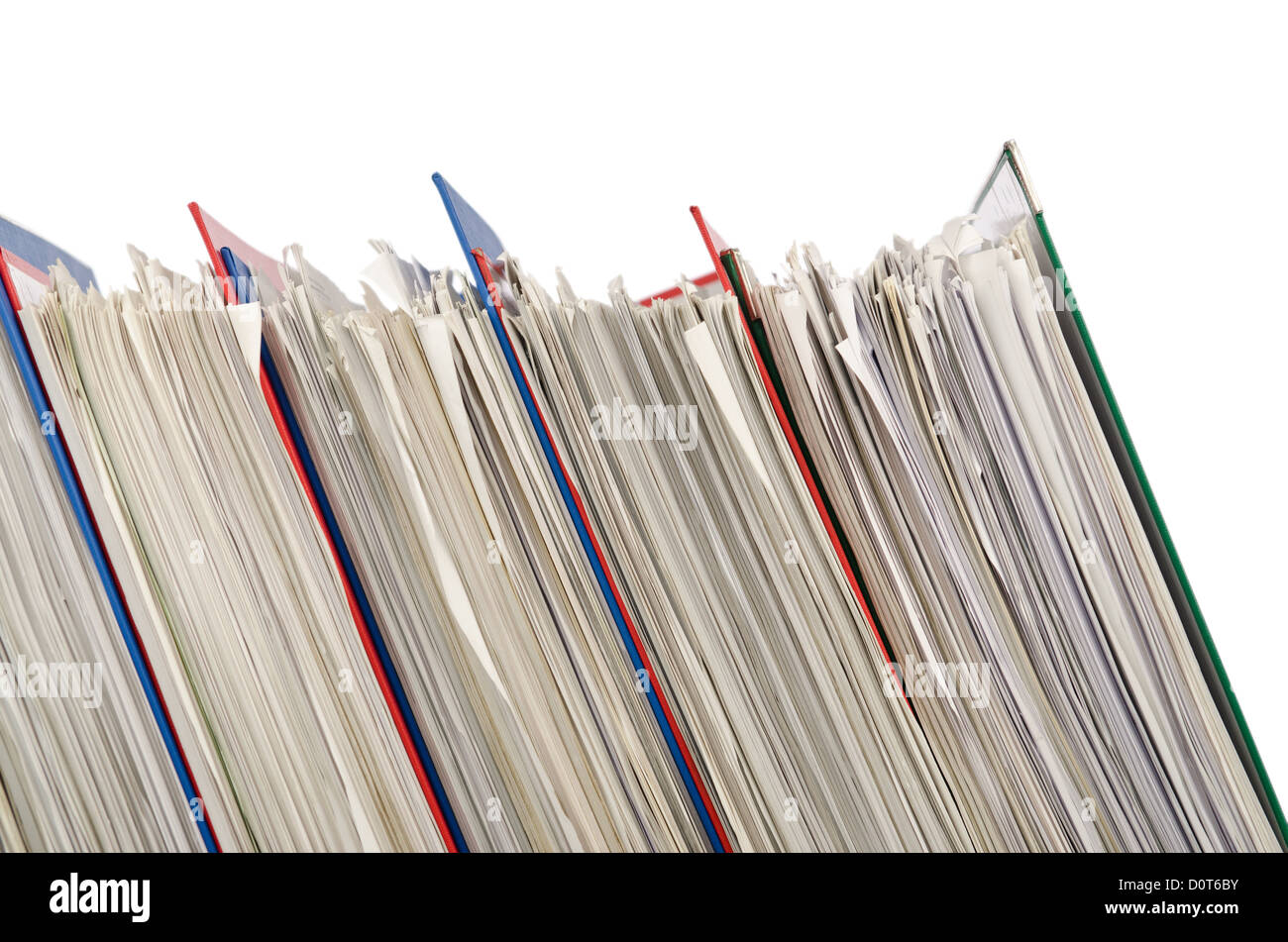 Pile of folders full of papers Stock Photo - Alamy