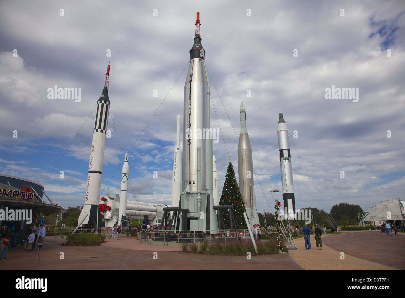 NASA Rocket Garden at the Kennedy Space Center in Florida Stock Photo ...