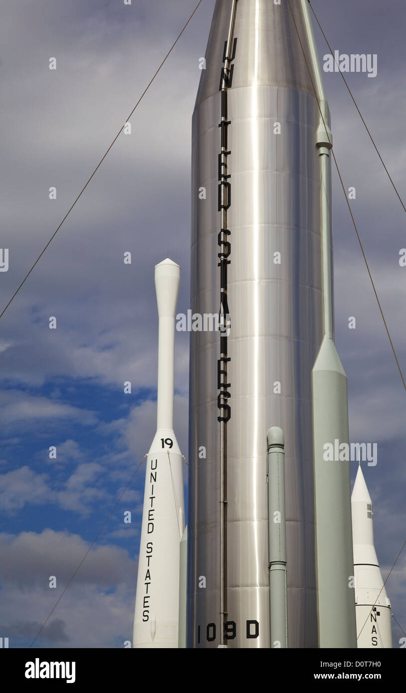 NASA Rocket Garden at the Kennedy Space Center in Florida Stock Photo ...