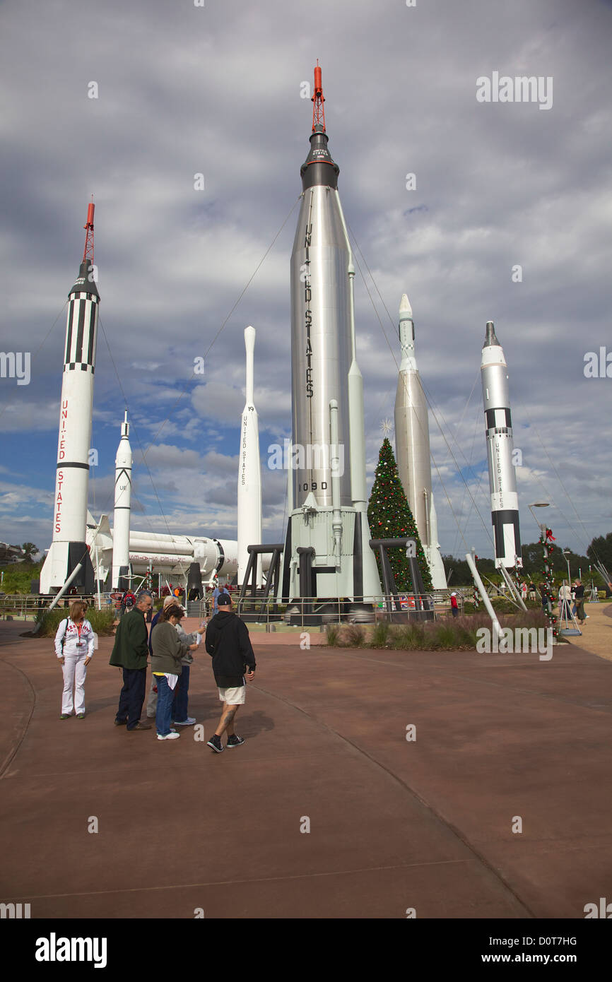 NASA Rocket Garden at the Kennedy Space Center in Florida Stock Photo ...