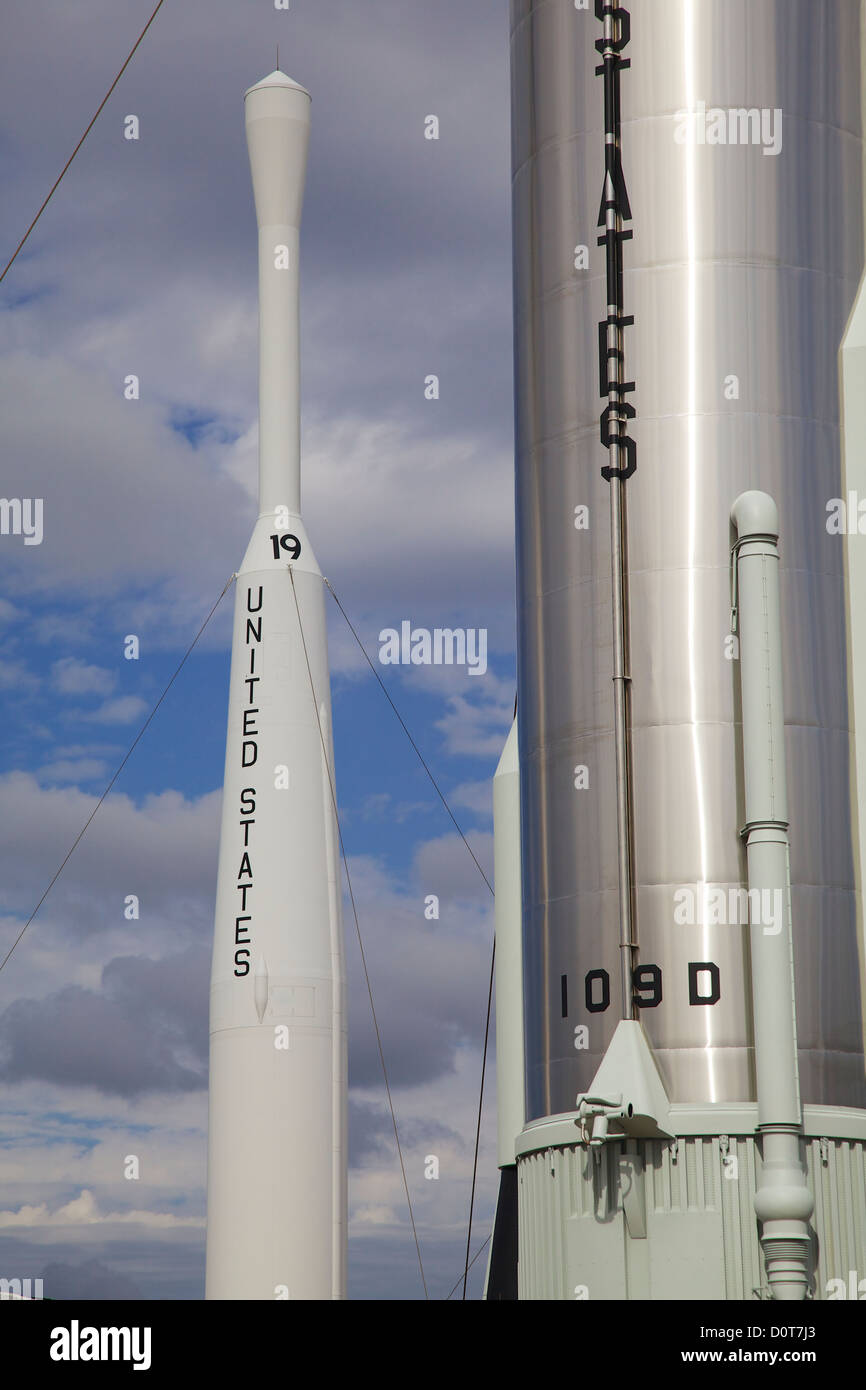 NASA Rocket Garden at the Kennedy Space Center in Florida Stock Photo ...