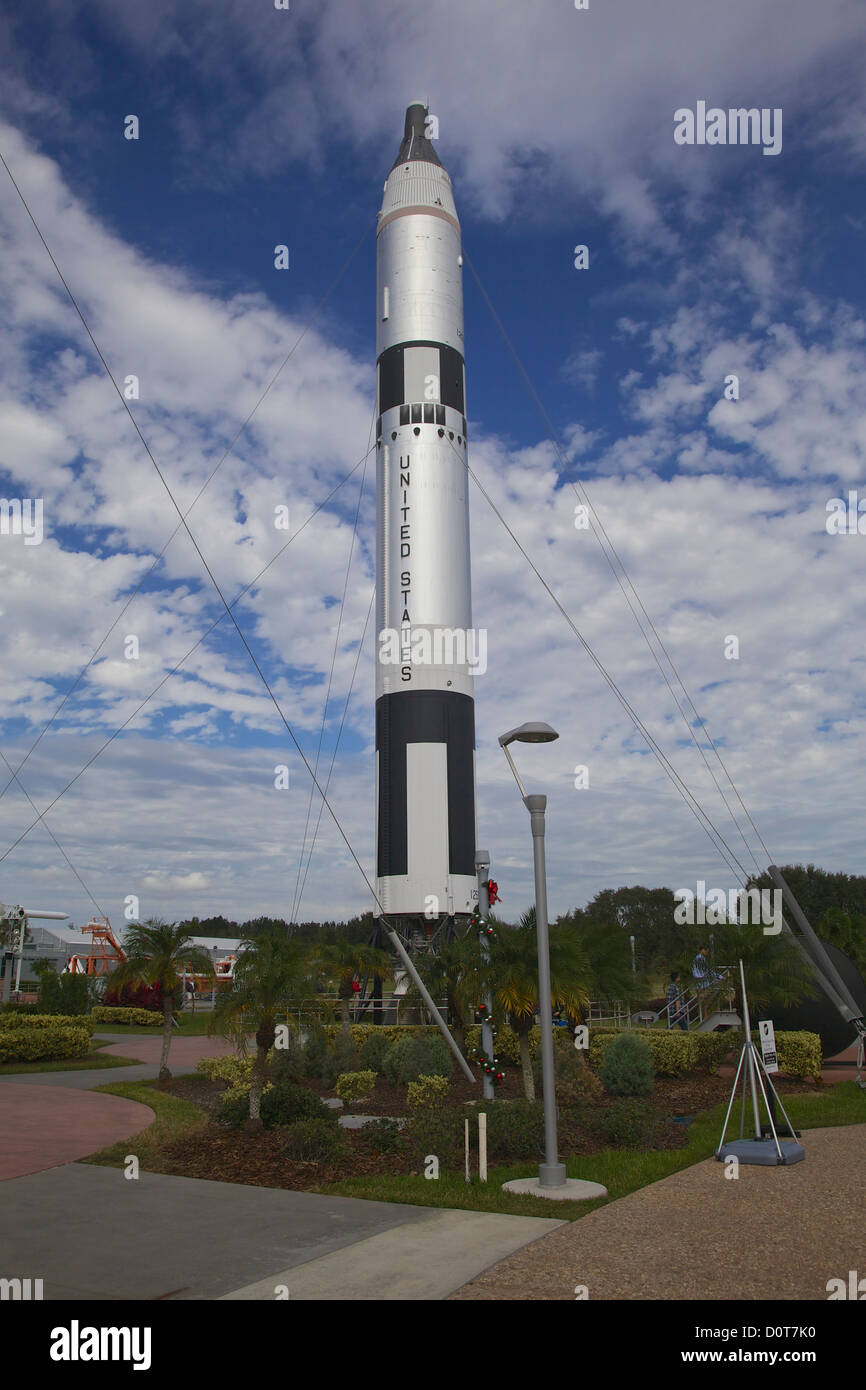 NASA Rocket Garden at the Kennedy Space Center in Florida Stock Photo ...