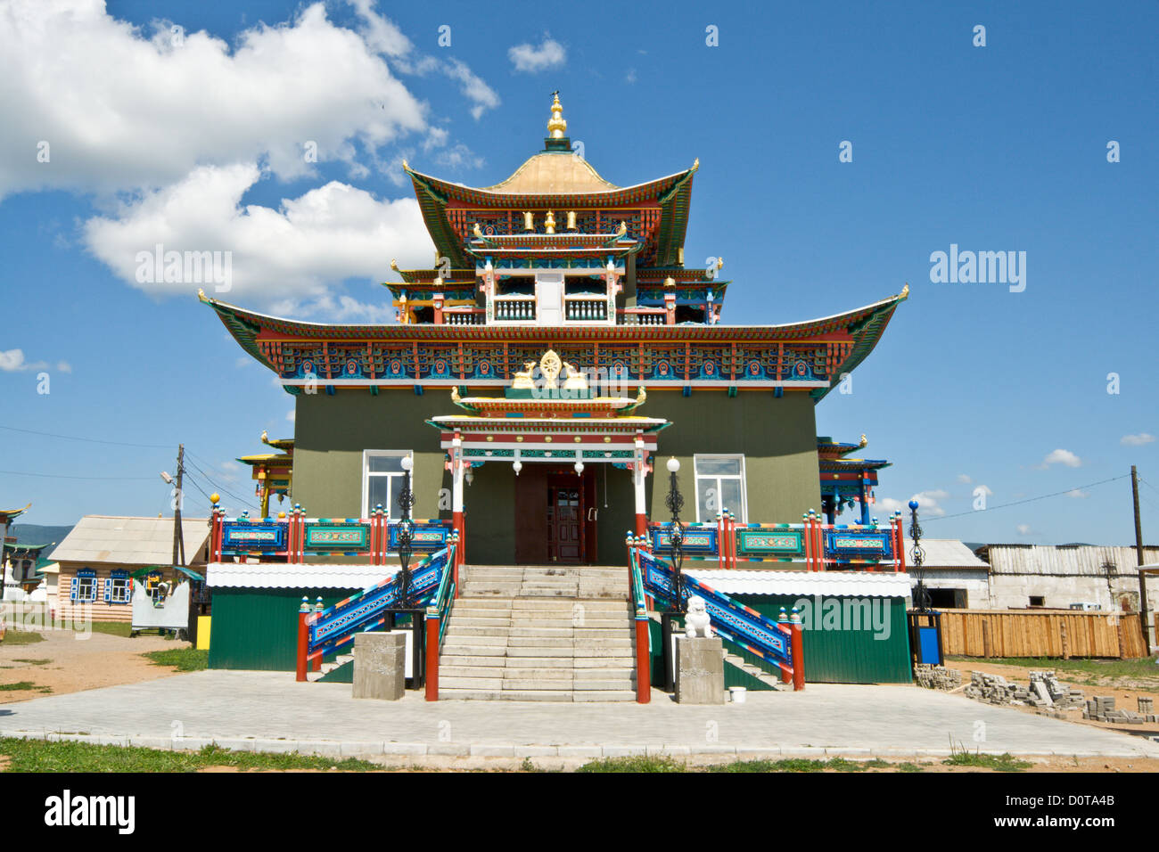 Building exterior of Buddhist monastery Stock Photo - Alamy