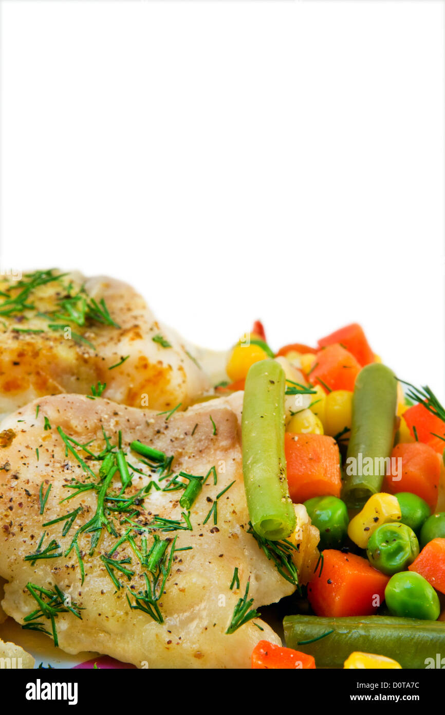 Chicken meat with vegetables Stock Photo - Alamy