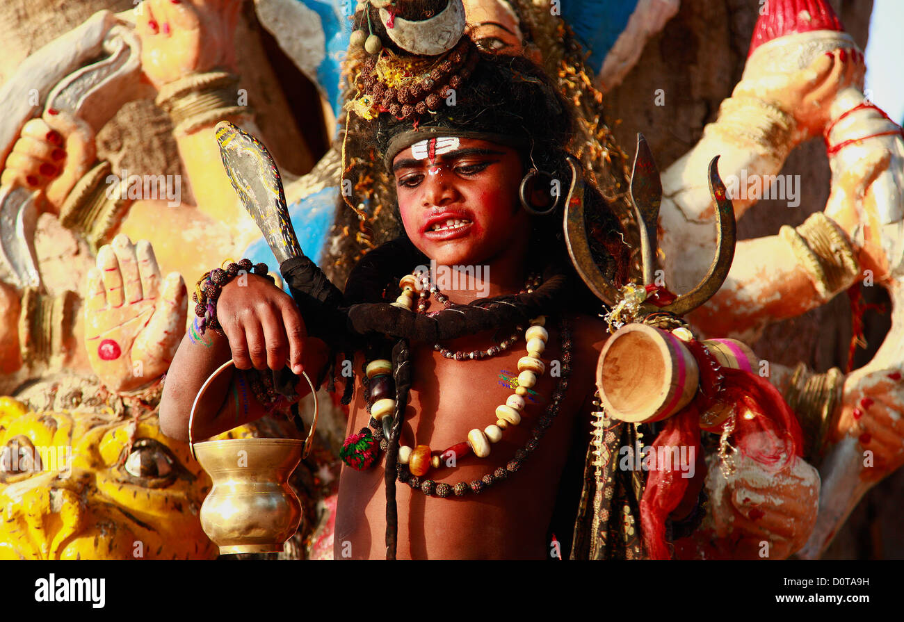 Indian children representing lord Shiva Stock Photo - Alamy