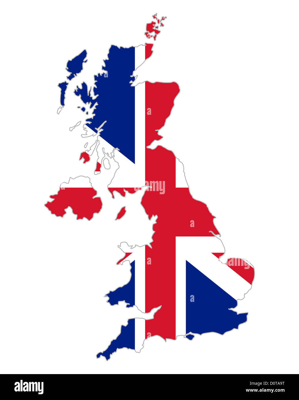 Map and flag of United Kingdom Stock Photo - Alamy