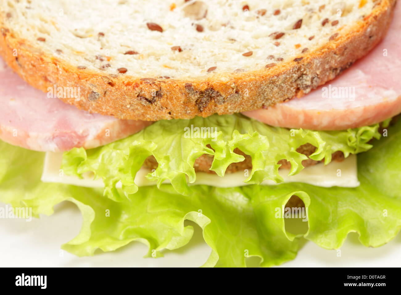 Double sandwich closeup Stock Photo - Alamy