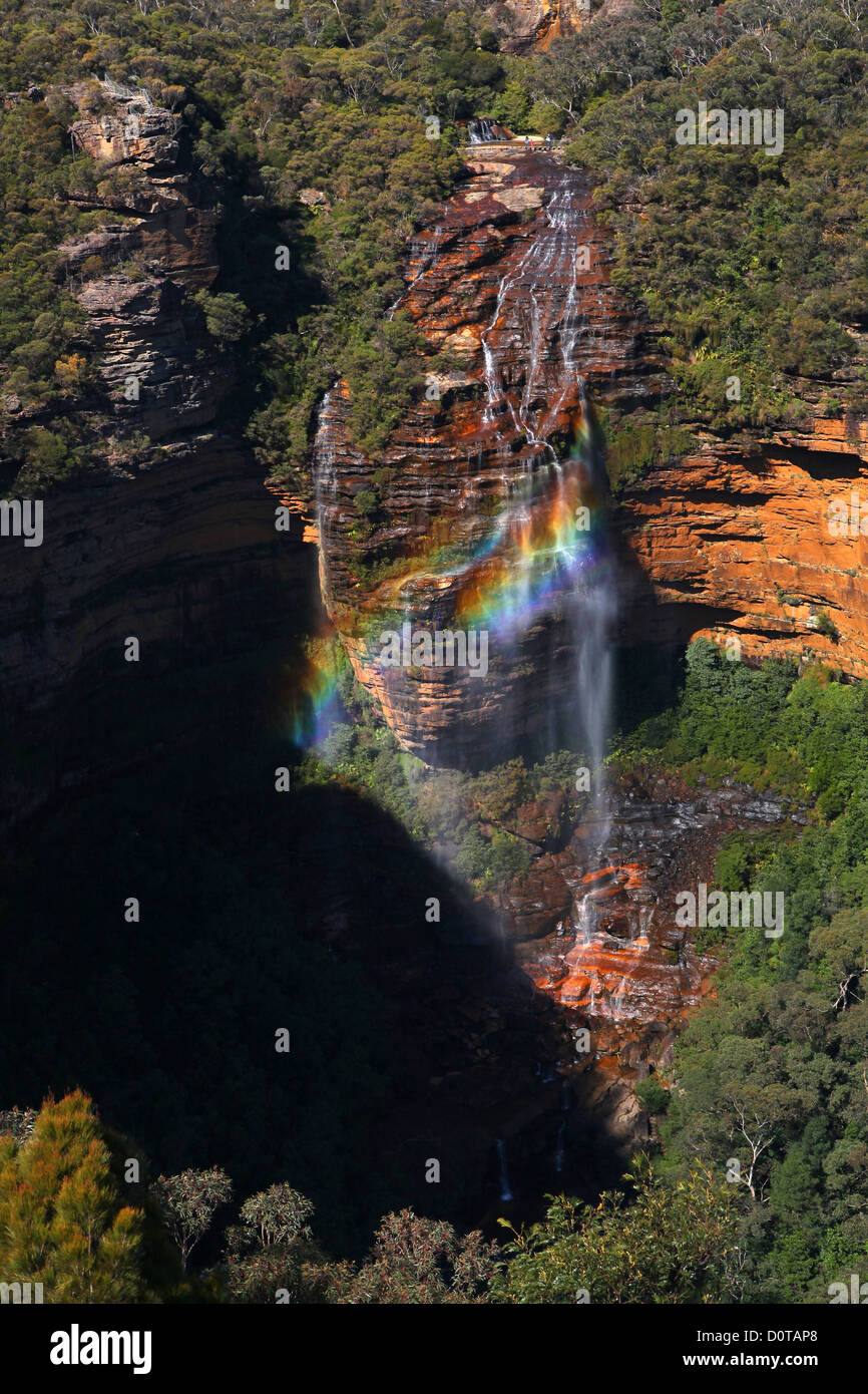 Wenthworth of case, waterfall, water, mountains, Blue Mountains ...