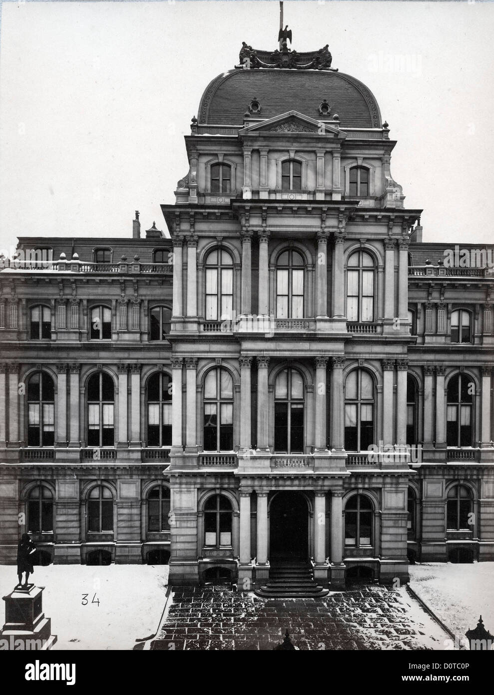 City Hall, Boston, ca 1875, by Albert Levy Stock Photo - Alamy