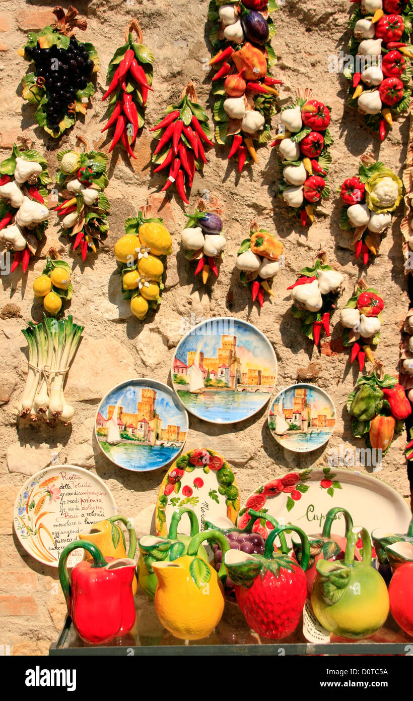 Italian Souvenirs on Lake Garda Stock Photo - Alamy