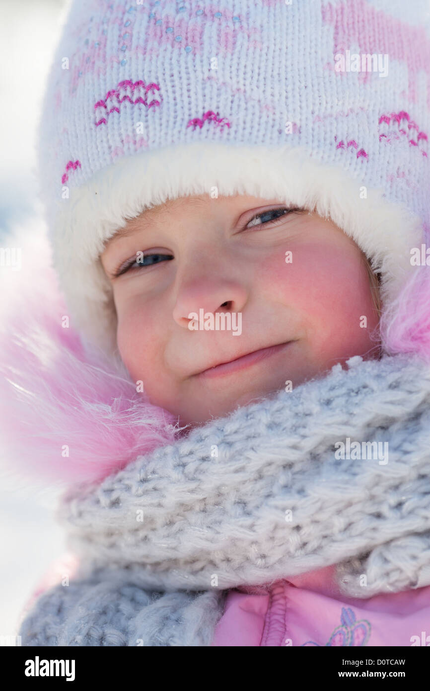 Child in winter Stock Photo - Alamy
