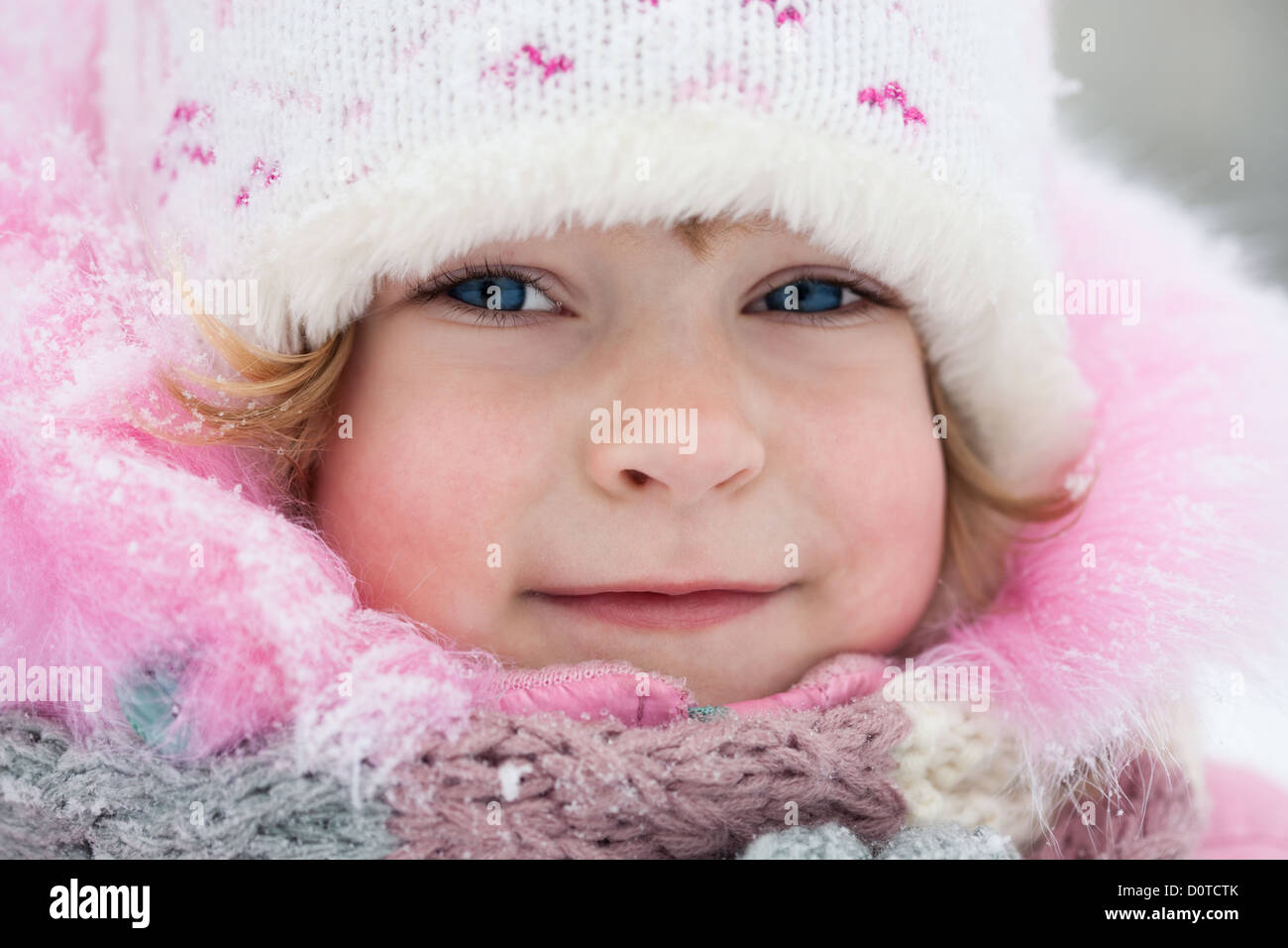 Child in winter Stock Photo - Alamy
