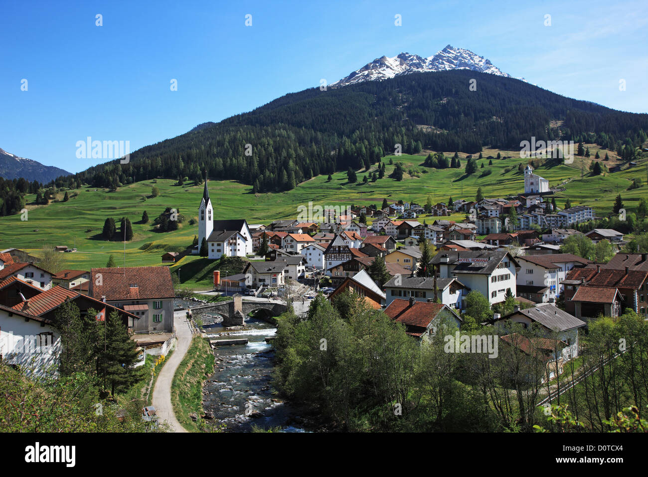 Travel Nature Geography Europe Switzerland Graubunden Grisons Savognin ...