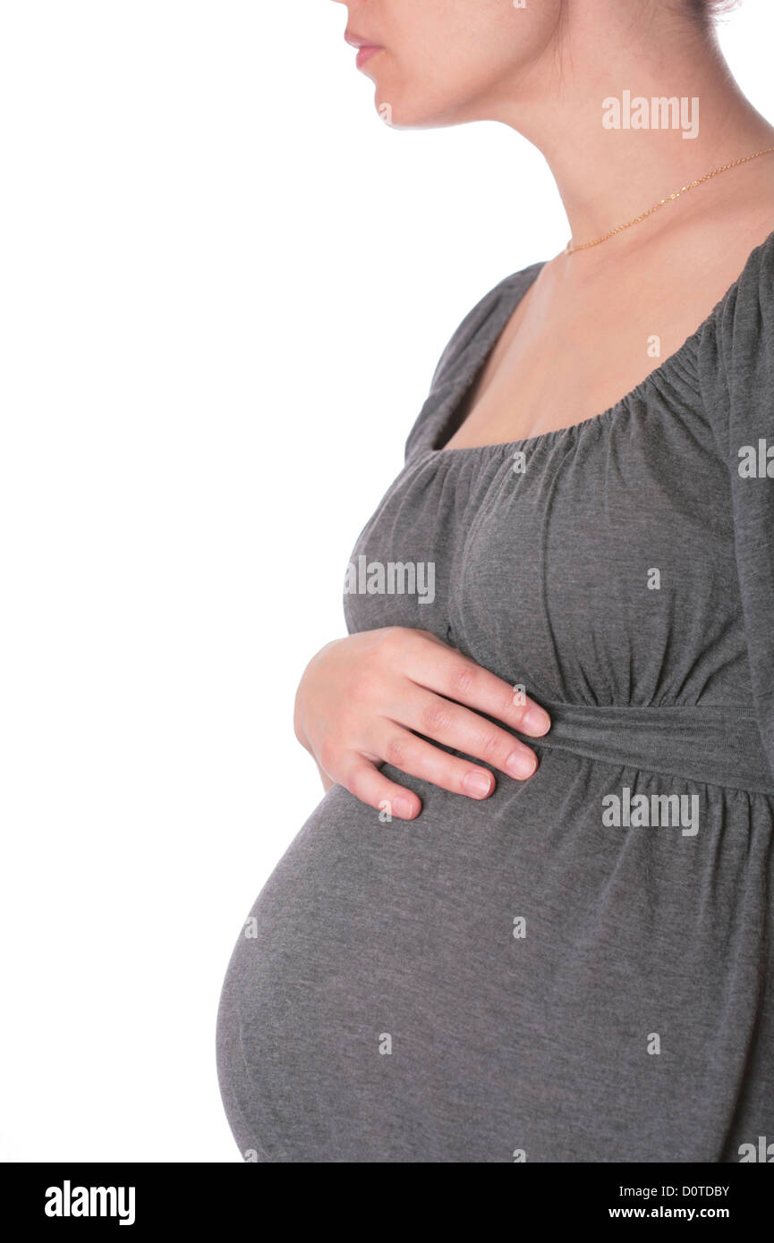 expectant mother in knitted dress Stock Photo - Alamy