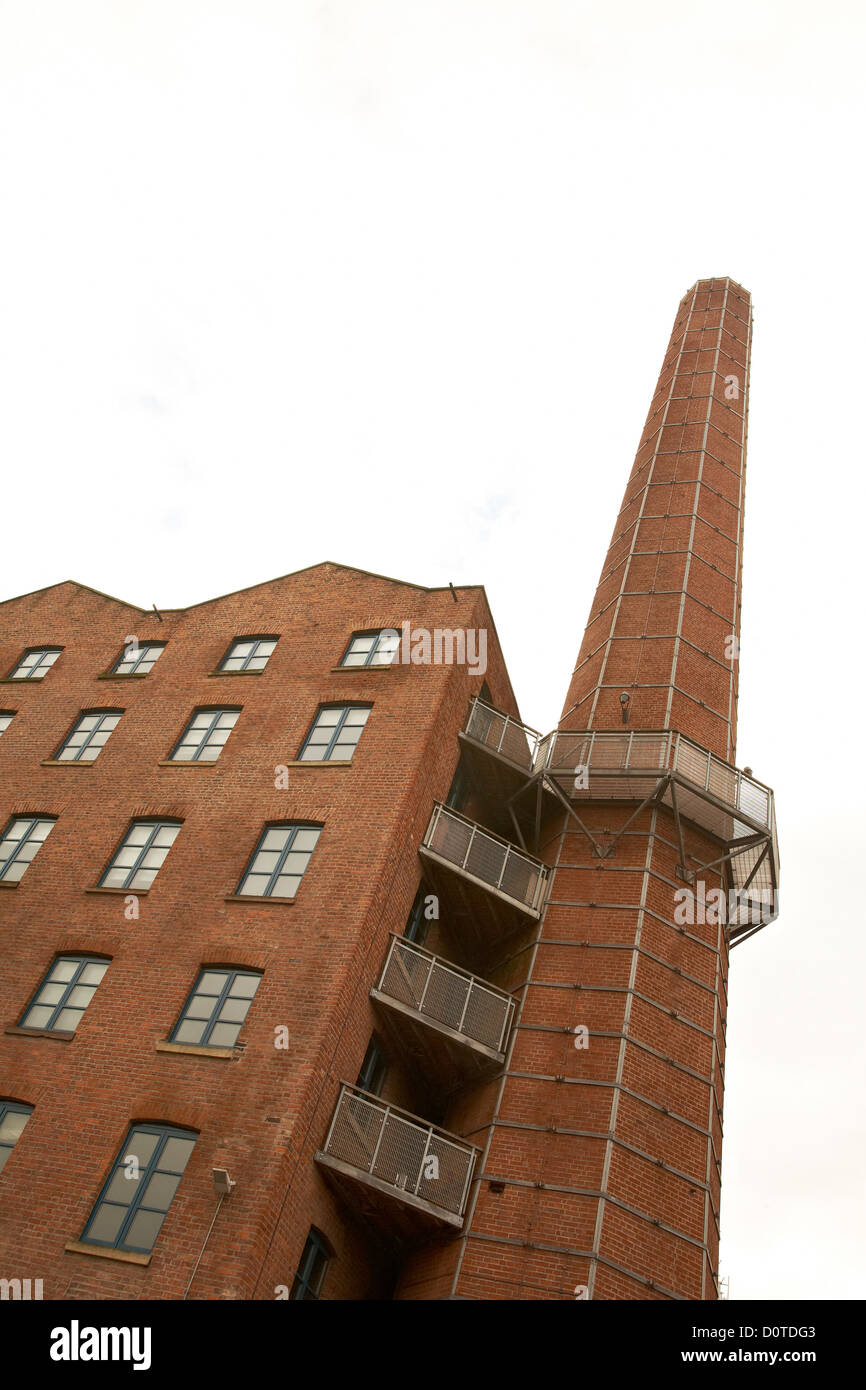 Chimney at Chorlton Mill apartments in Manchester UK Stock Photo - Alamy