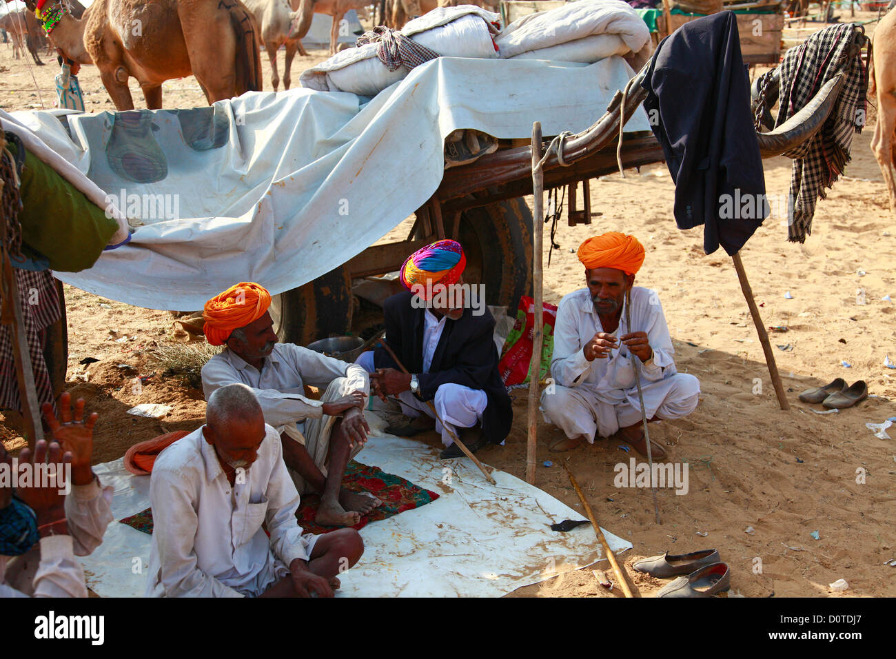 India people at Pushkar fair Stock Photo - Alamy