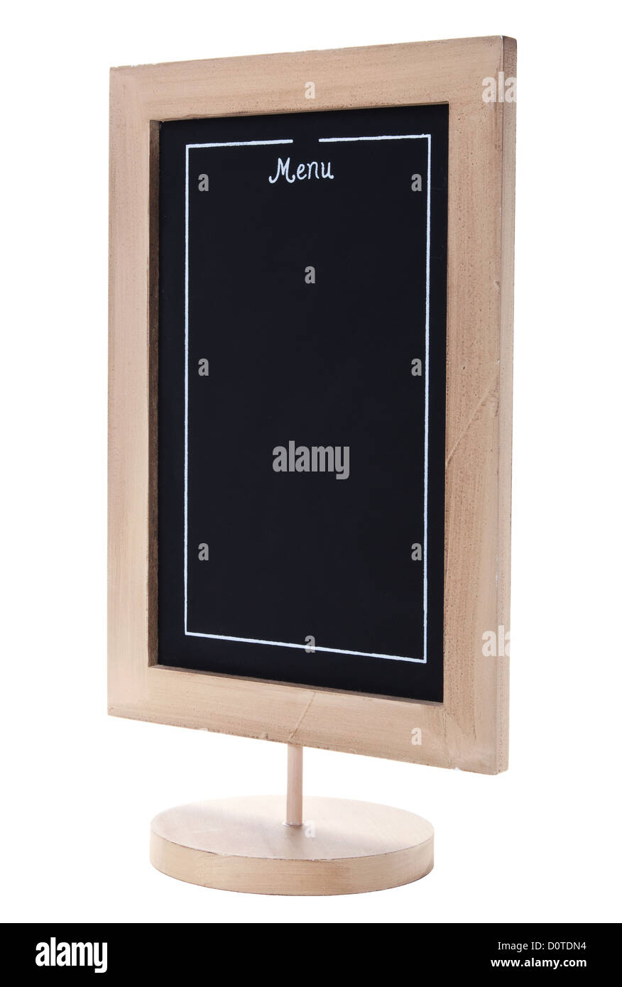 Restaurant menu board isolated over white background Stock Photo - Alamy
