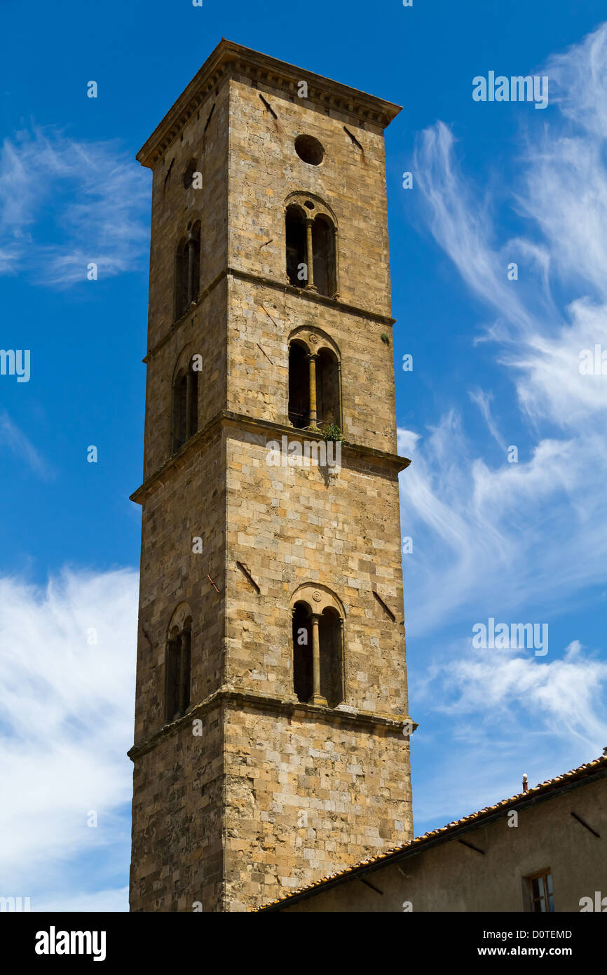 Typical Bell Tower in Volterra in Tuscany, Italy Stock Photo - Alamy