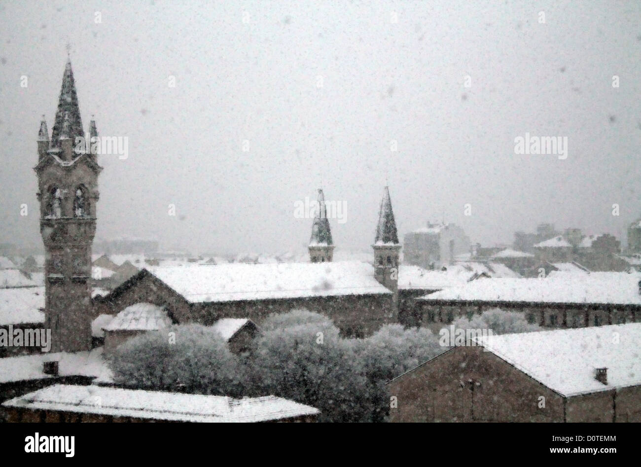Church in the snow. (Chiesa sotto la neve Stock Photo - Alamy