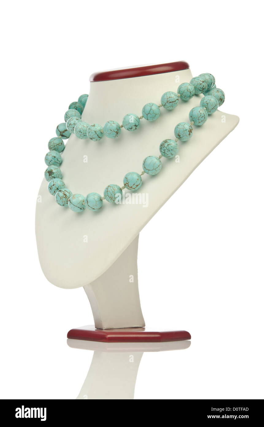 Silver necklace isolated on stand hi-res stock photography and images ...