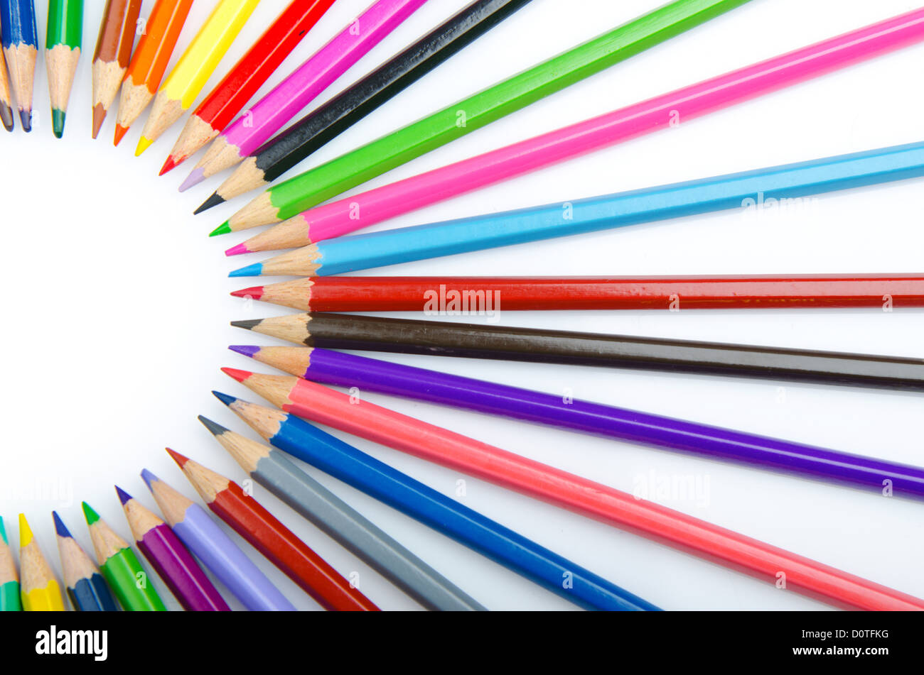 Colour pencils in creativity concept Stock Photo - Alamy