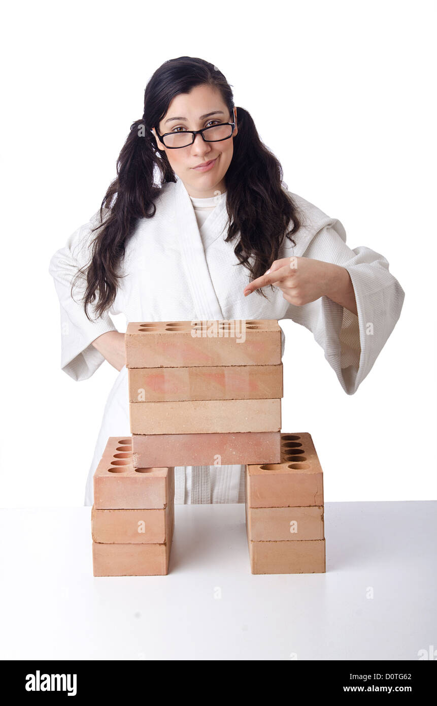 Woman Breaking Bricks High Resolution Stock Photography and Images - Alamy