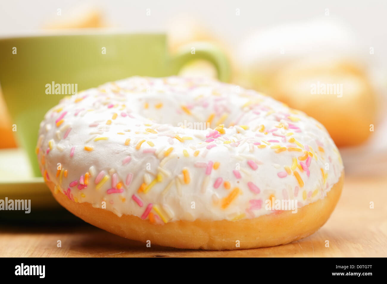 Donut and cup Stock Photo - Alamy