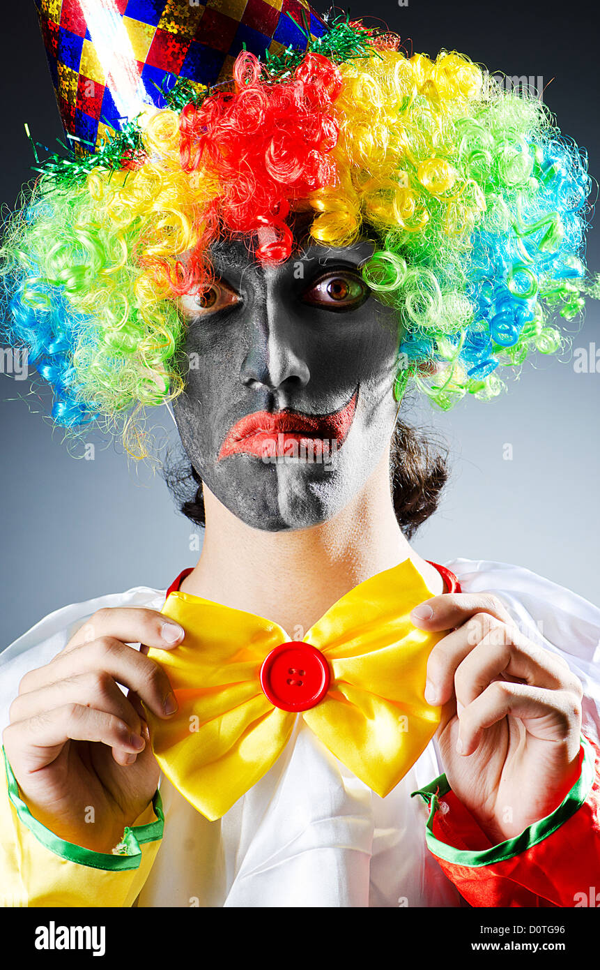 Funny clown in studio shooting Stock Photo - Alamy