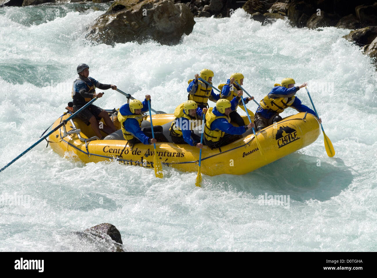 Whitewater rafting on Chile's Futaleufu River Stock Photo - Alamy