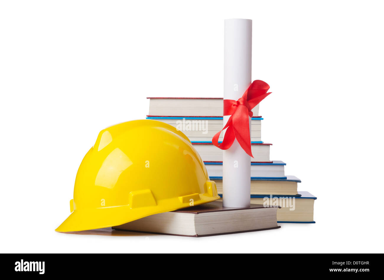 Construction industry education concept on white Stock Photo - Alamy