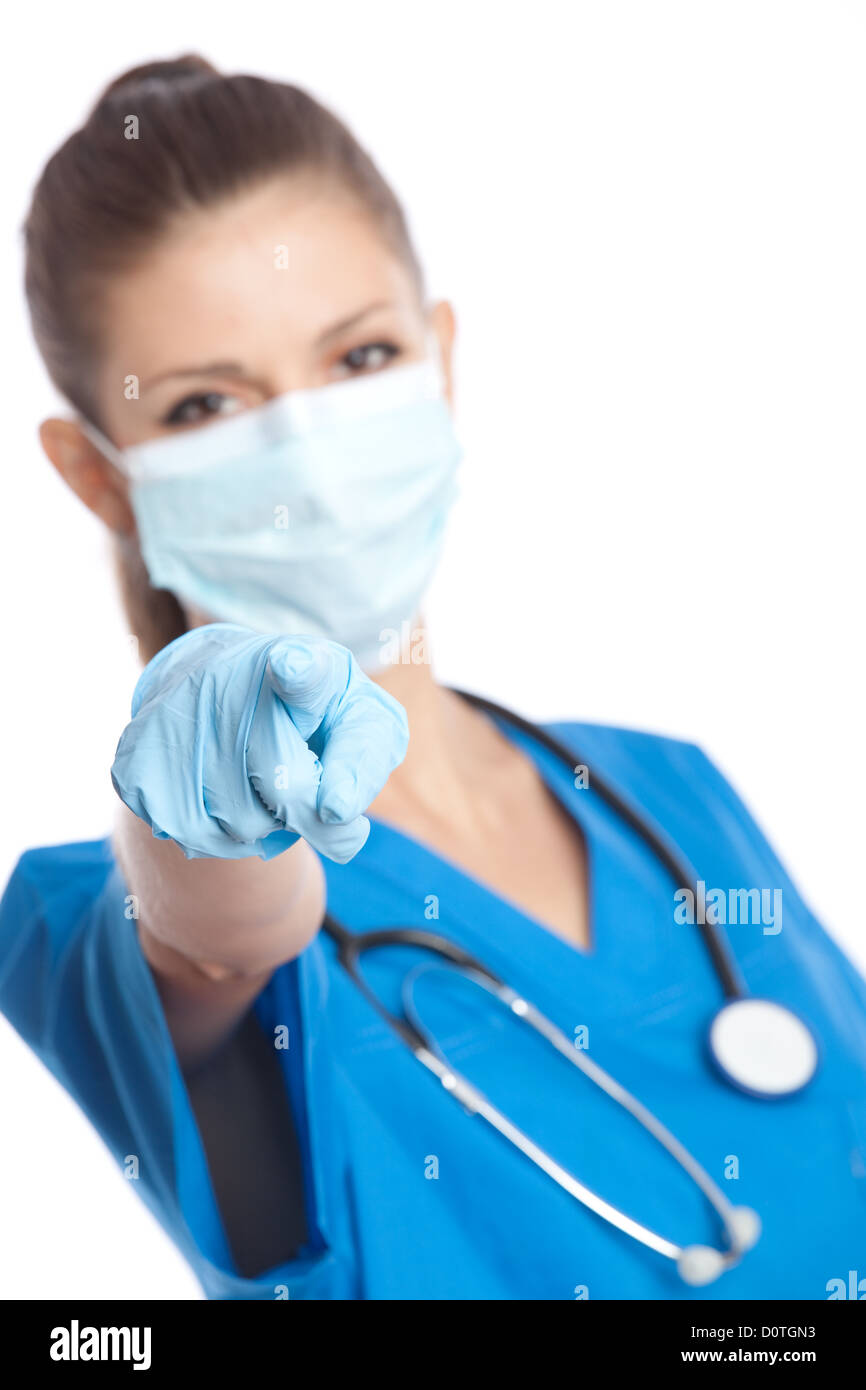 medical doctor indicates finger Stock Photo - Alamy