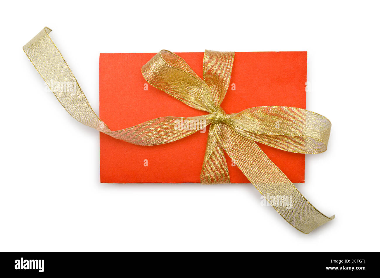 Envelope with colourful ribbon on white Stock Photo - Alamy