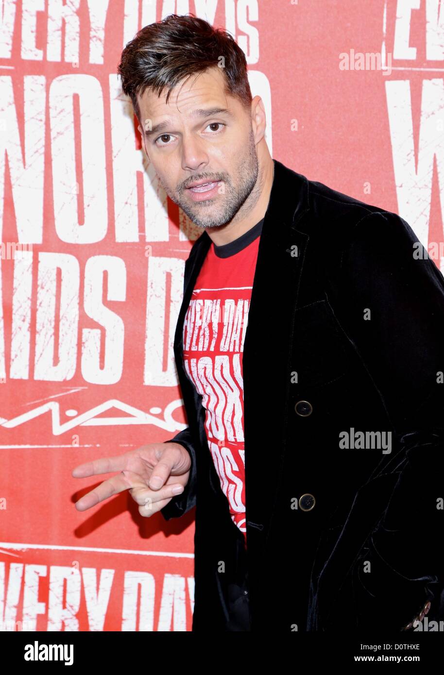 New York, USA. 30th November 2012. Ricky Martin at a public appearance ...