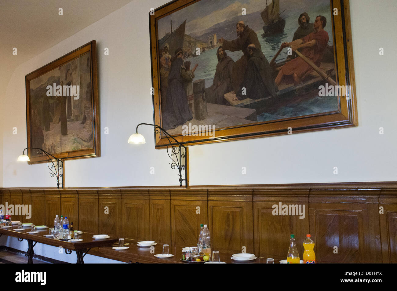 Jerusalem, Israel. 30th November 2012. The dining room of Saint Saviour ...