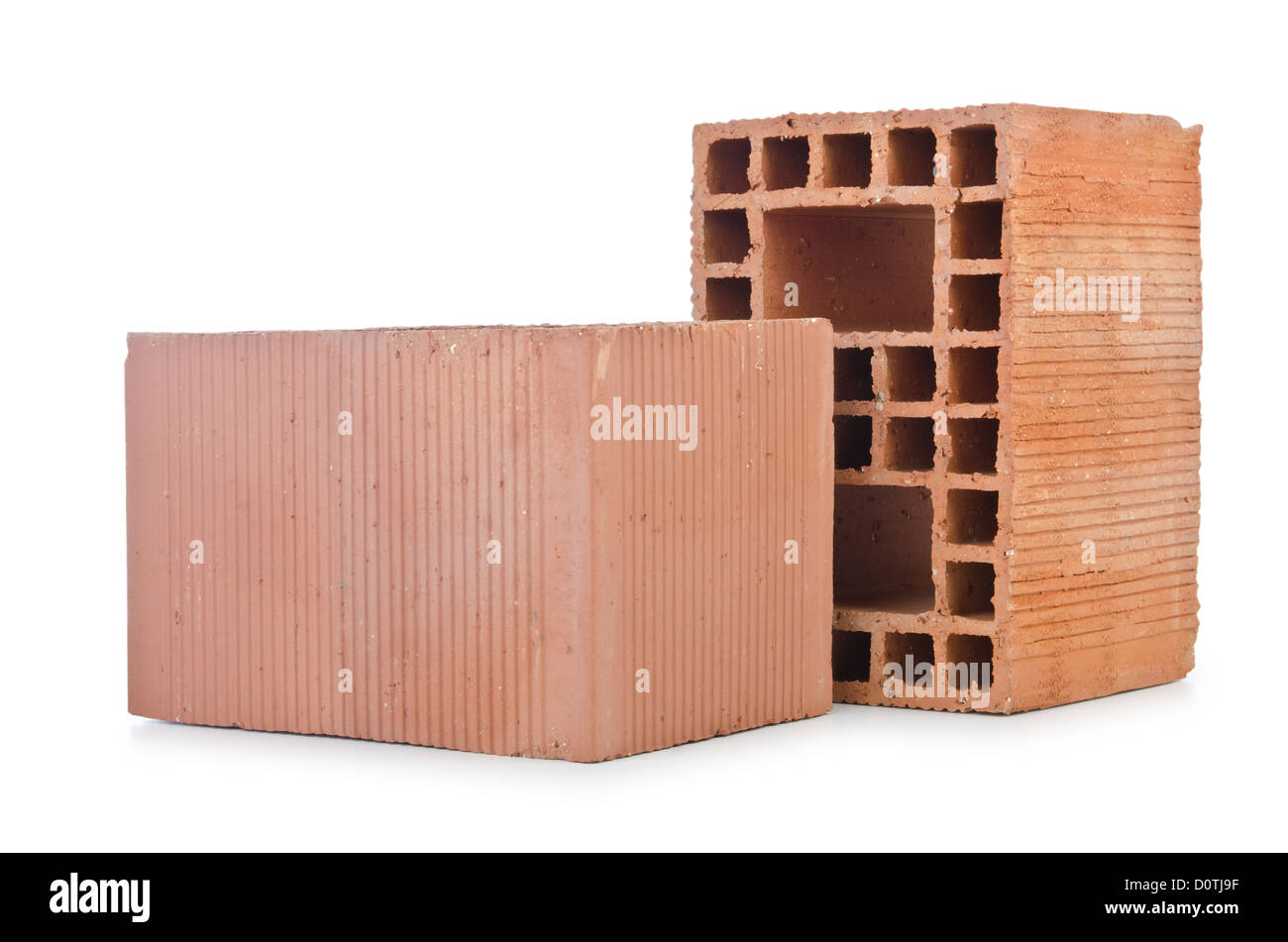 Clay bricks isolated on the white Stock Photo - Alamy