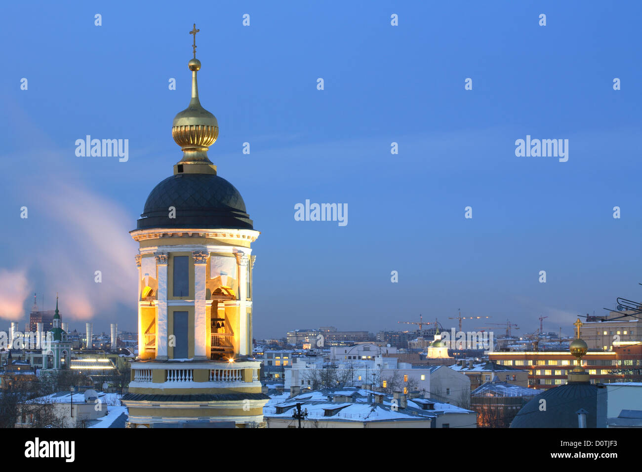 Russian orthodox church moscow night hi-res stock photography and ...