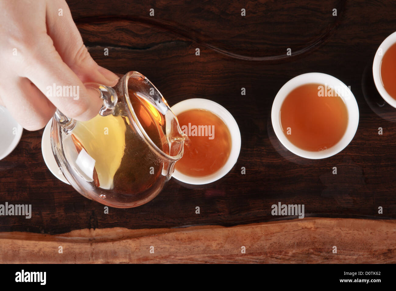 Teapot, cups and tea things Stock Photo - Alamy
