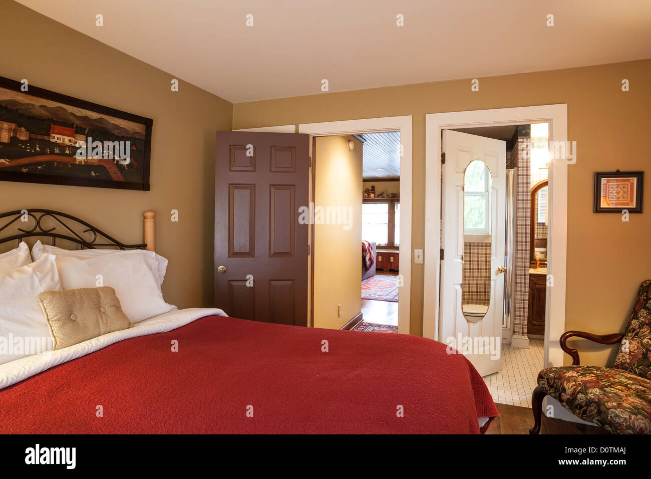 Inviting Bedroom Interior, USA Stock Photo - Alamy