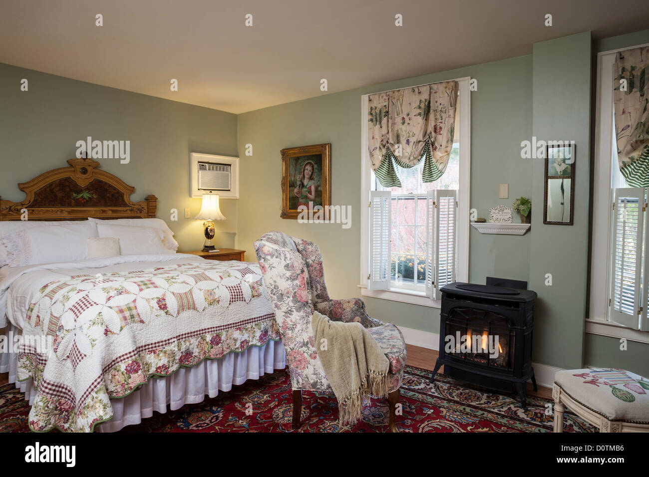 Inviting Bedroom Interior, USA Stock Photo - Alamy