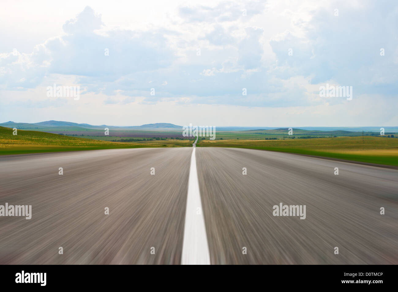 Blur asphalt road to summer day quickly drive Stock Photo - Alamy