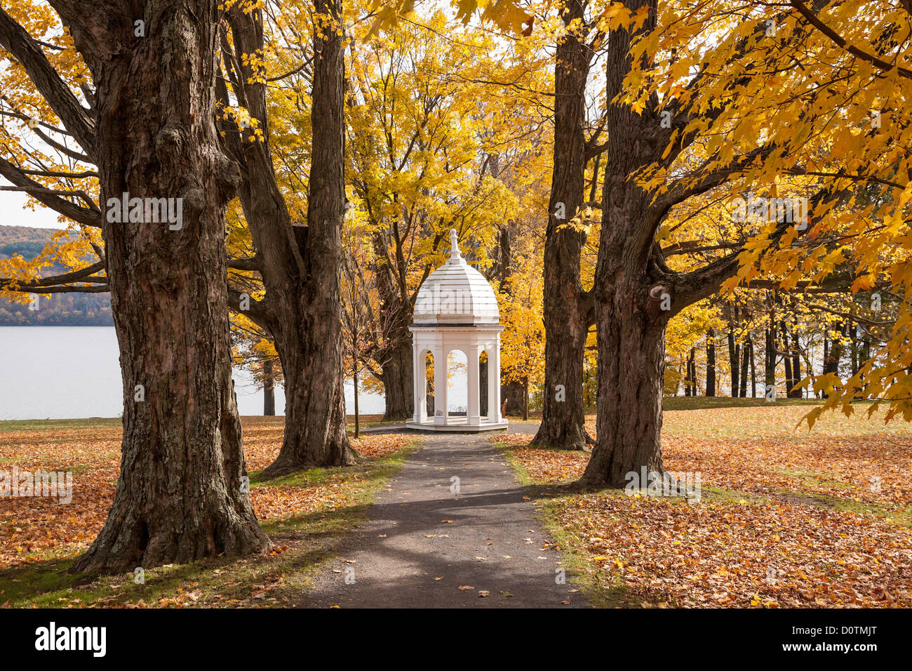 Gazebo by Otsego Lake,Fall Foliage, Cooperstown , NY Stock Photo - Alamy