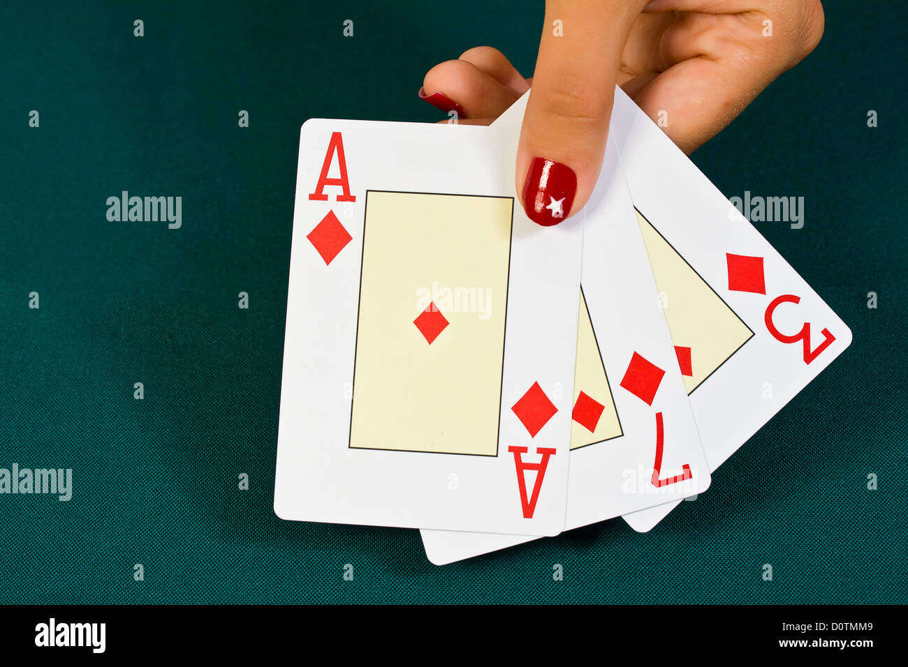 Cards in the hand Stock Photo - Alamy