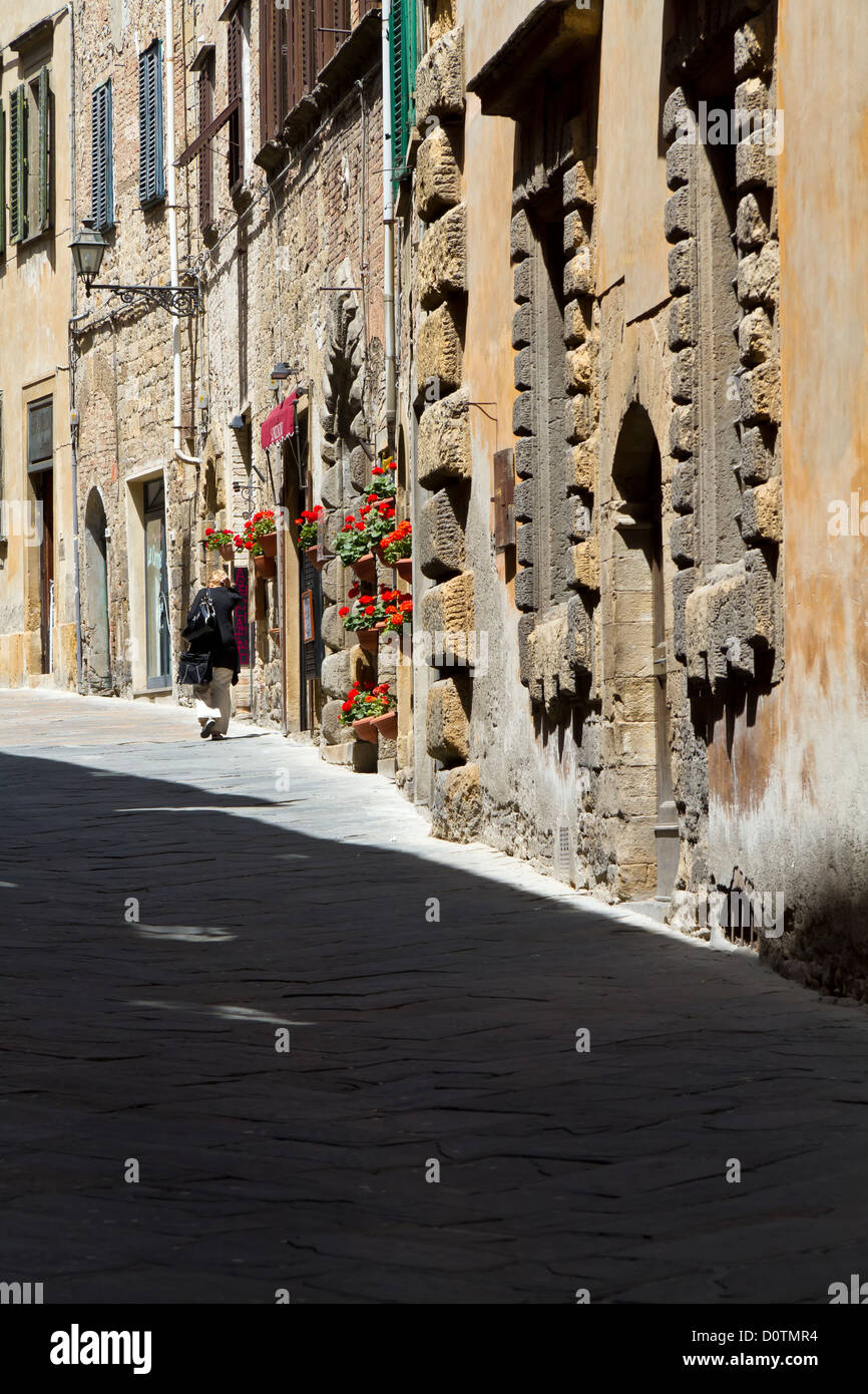 Exterior Facade in Volterra in Tuscany, Italy Stock Photo - Alamy