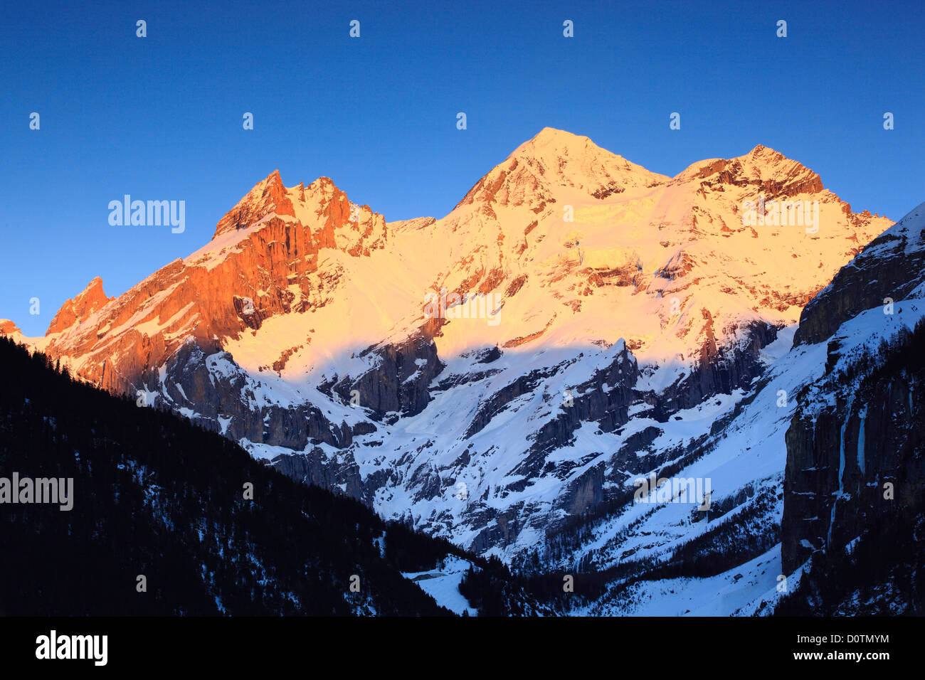 Afterglow, Alps, afterglow, alpenglow, Alpine, panorama, view, mountain ...