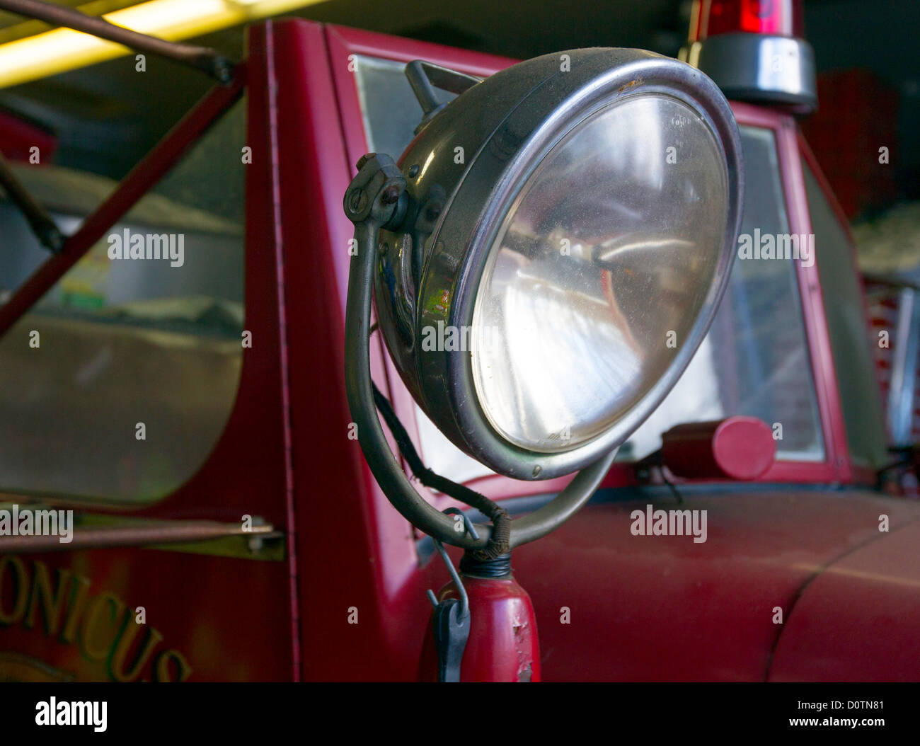 Searchlight on a 1945 Ward LaFrance fire engine Stock Photo - Alamy
