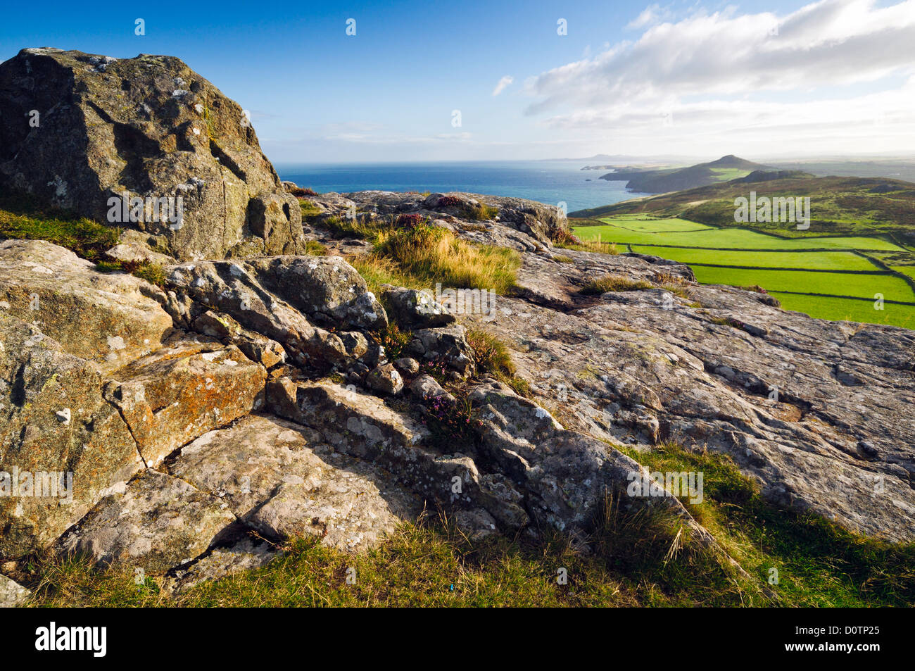 Pembrokeshire coastline viewed from the highest point on St Davids head ...