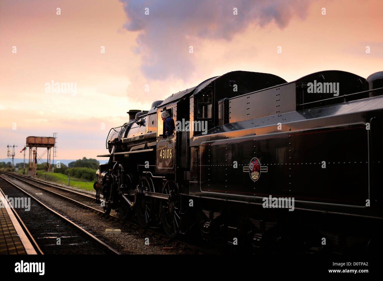 Ivatt Class 4 Steam Locomotive No 43106 on the West Somerset Railway in ...