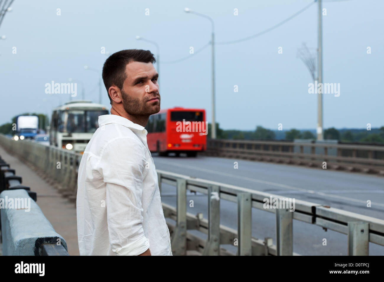 tired man look at street outdoor portrait Stock Photo - Alamy